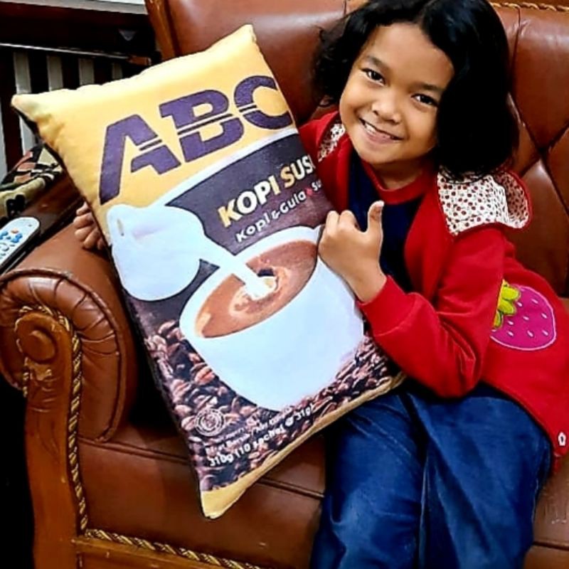 Jual Candra.Collection BANTAL SNACK kopi abc velboa pola 40x60cm hadiah ...