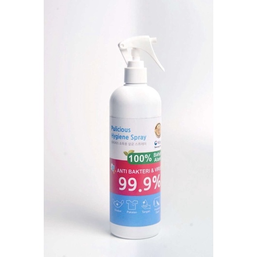 Jual Pulicious Hygiene Spray Anti Virus & Bakteri 100% Isi 500 ml ...