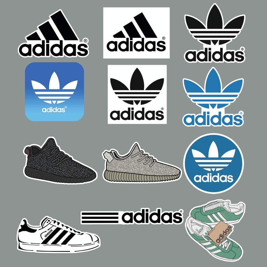Jual Sticker Adidas | Sticker Adidas | Sticker Brand | Sticker ...
