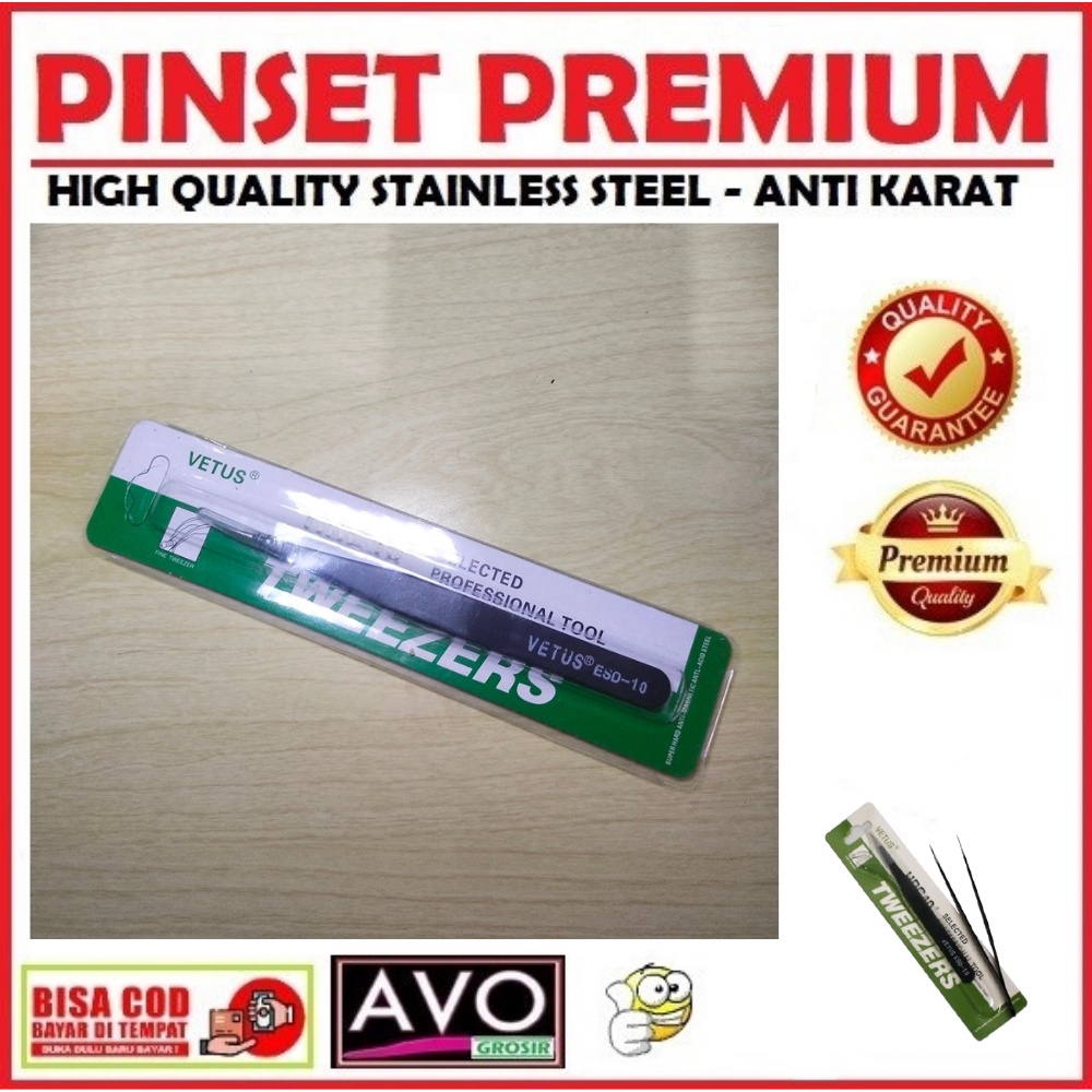 Jual pinset LURUS premium stainless anti karat vetus tweezer | Shopee ...