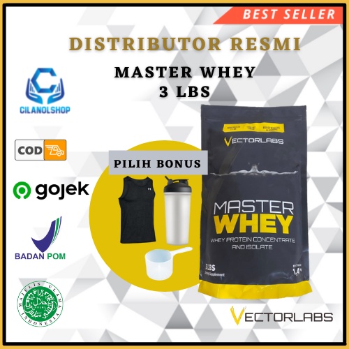 Jual Vectorlabs Masterwhey 3lbs 3lb 3 lbs Whey Protein Concentrate ...