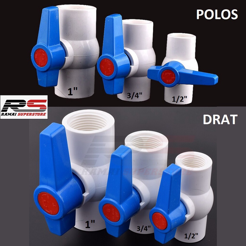 Jual Ball Valve Stop Kran Plastik PVC | Shopee Indonesia