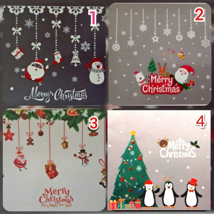 Jual STIKER NATAL DEKORASI NATAL STICKER KACA FILM CHRISTMAS SERI ...