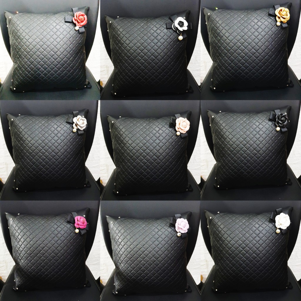Jual Bantal Mobil DAD Bunga Flower Series Bahan Kulit Premium Ukuran ...