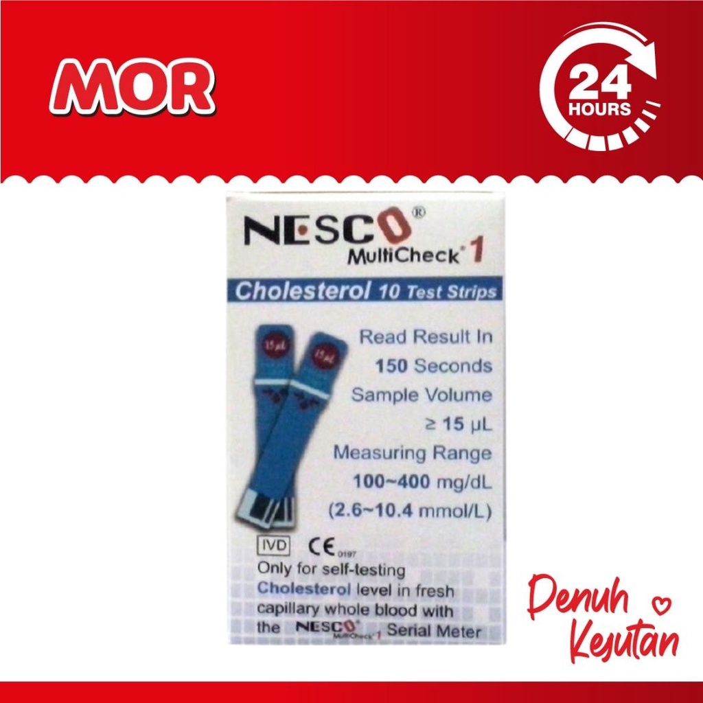 Jual NESCO Strip Kolesterol Cholesterol isi 10 s | Shopee Indonesia