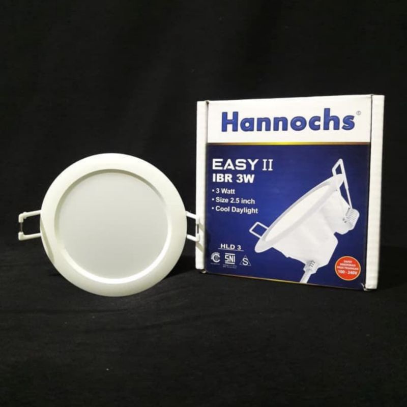 Jual HANNOCHS DOWNLIGHT LED PANEL EASY II IBR 3W 3 WATT LAMPU PLAFON BULAT | Shopee Indonesia