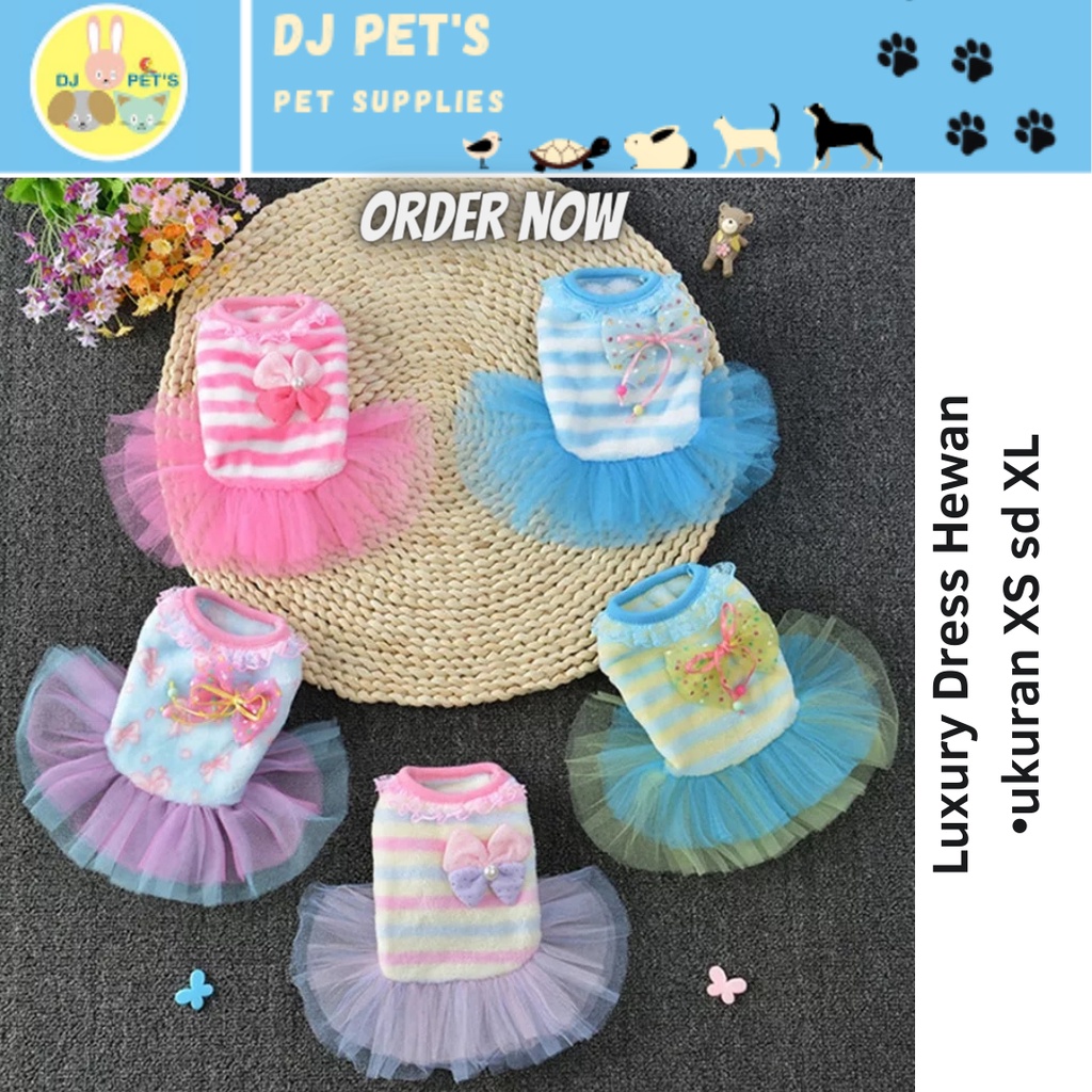 Jual Baju anjing dan baju kucing betina model dress cantik PET1040 | Shopee Indonesia