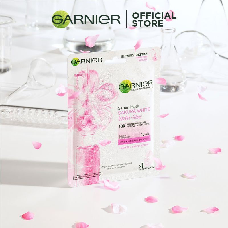 Jual Garnier Serum Mask Sakura White Water Glow Sheet Mask (New ...
