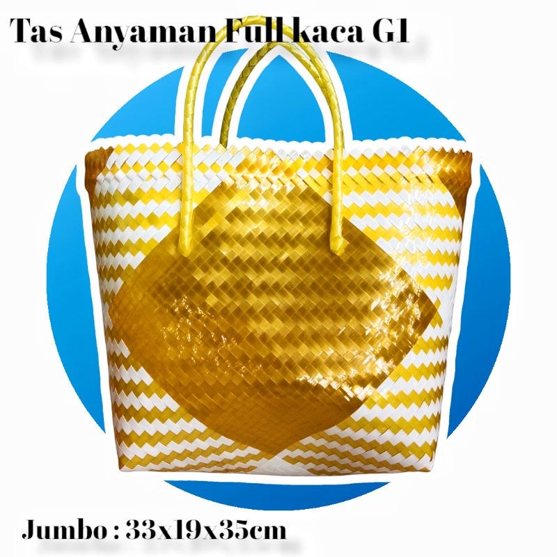 Jual Tas anyaman plastik Jumbo / tas pasar / tas belanja / souvenir ...