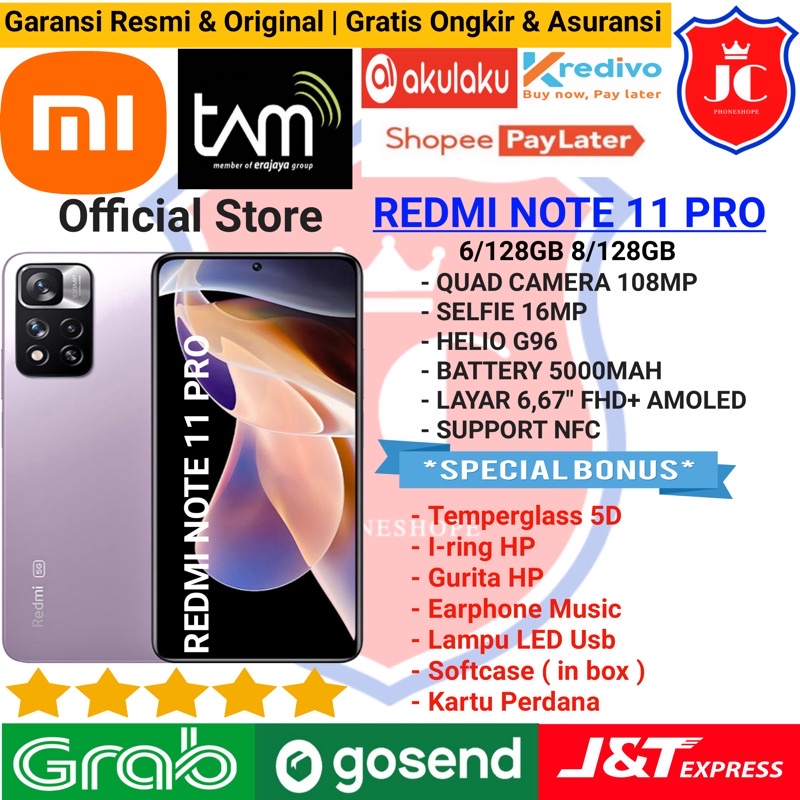 Jual XIAOMI REDMI NOTE 11 PRO 4G NFC RAM 8/128GB 6/128GB GARANSI RESMI ...