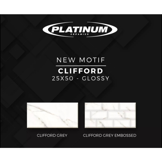 Jual CLIFFORD GREY SERIES GLOSSY UK.25X50 DINDING LANTAI KERAMIK ...