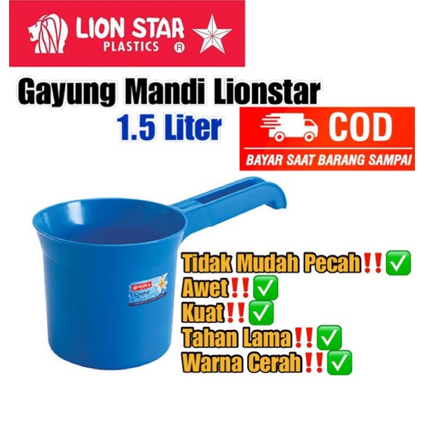 Jual Gayung Mandi Biasa Gagang Lionstar Gayung Air 1.5 Liter Gayung ...
