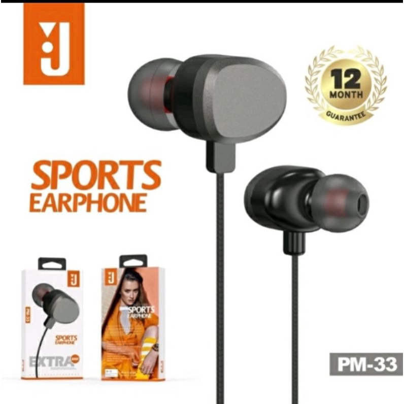 Jual Headset JBL PM33 Hansfree Stereo Earphone Extra Bass Earphone ...