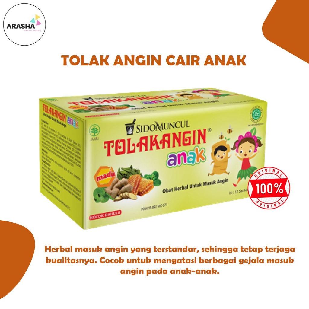 Jual TOLAK ANGIN ANAK CAIR PLUS MADU ANAK Obat Masuk Angin Anak/Perut ...
