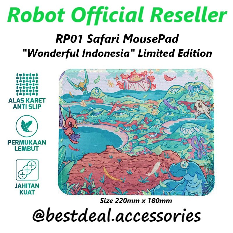 Jual MousePad Robot RP01 Safari / Black / Hexa - Robot MP01 Mouse Pad ...