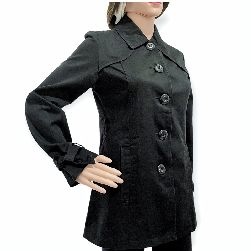 Jual COAT BLAZER HITAM TEBAL FURING POLKADOT PENDORA | Shopee Indonesia