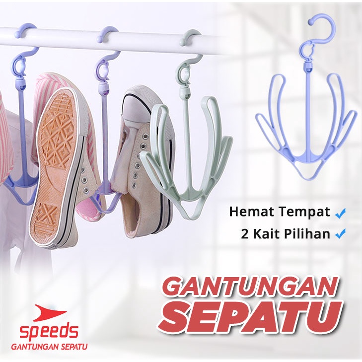 Jual SPEEDS Gantungan/Hanger Sepatu Jemuran Pengering Sepatu Sandal ...