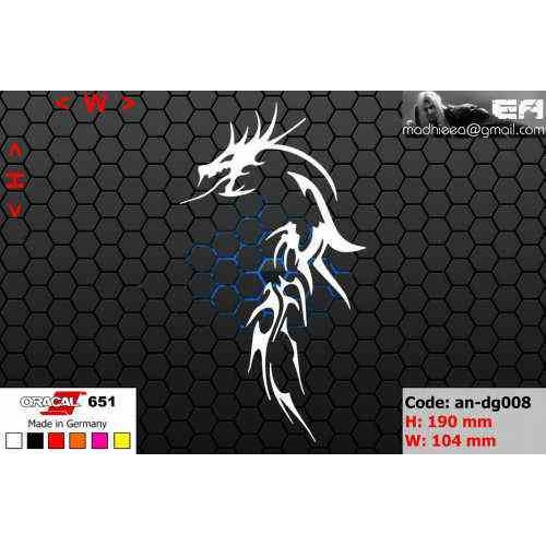 Jual ea cutting sticker / decal Code: an-dg008 ( dragon / naga ...