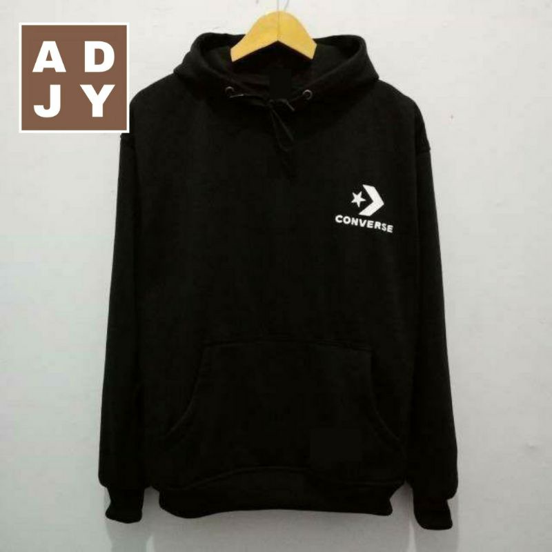 Jual HOODIE JUMPER CONVERSE BLACK | JAKET CONVERSE | SWEATER | HOODIE ...