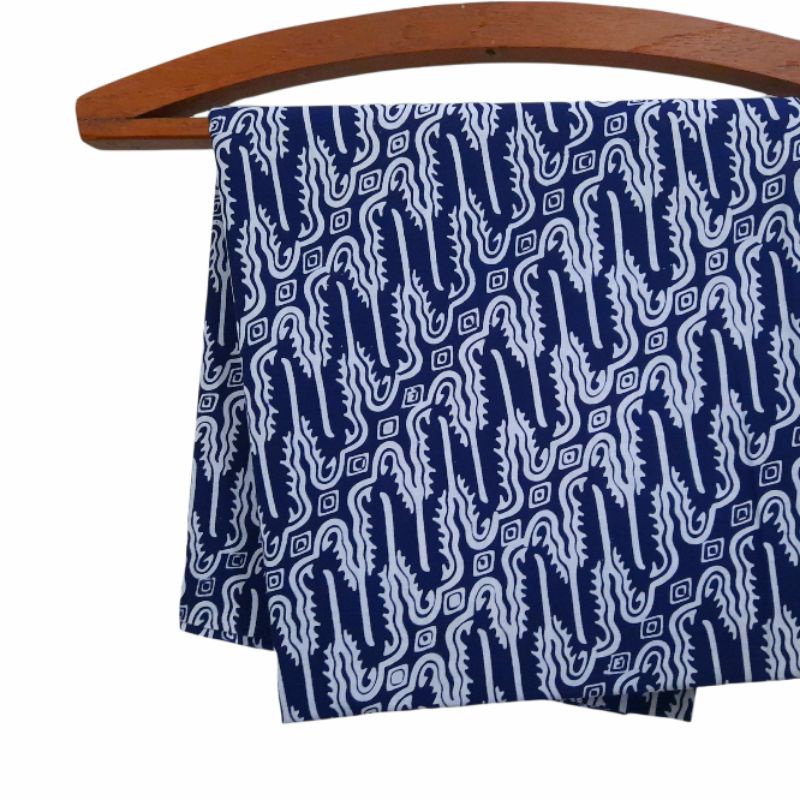 Jual kain batik cap katun sewarna navi motif liris ongkel | Shopee ...