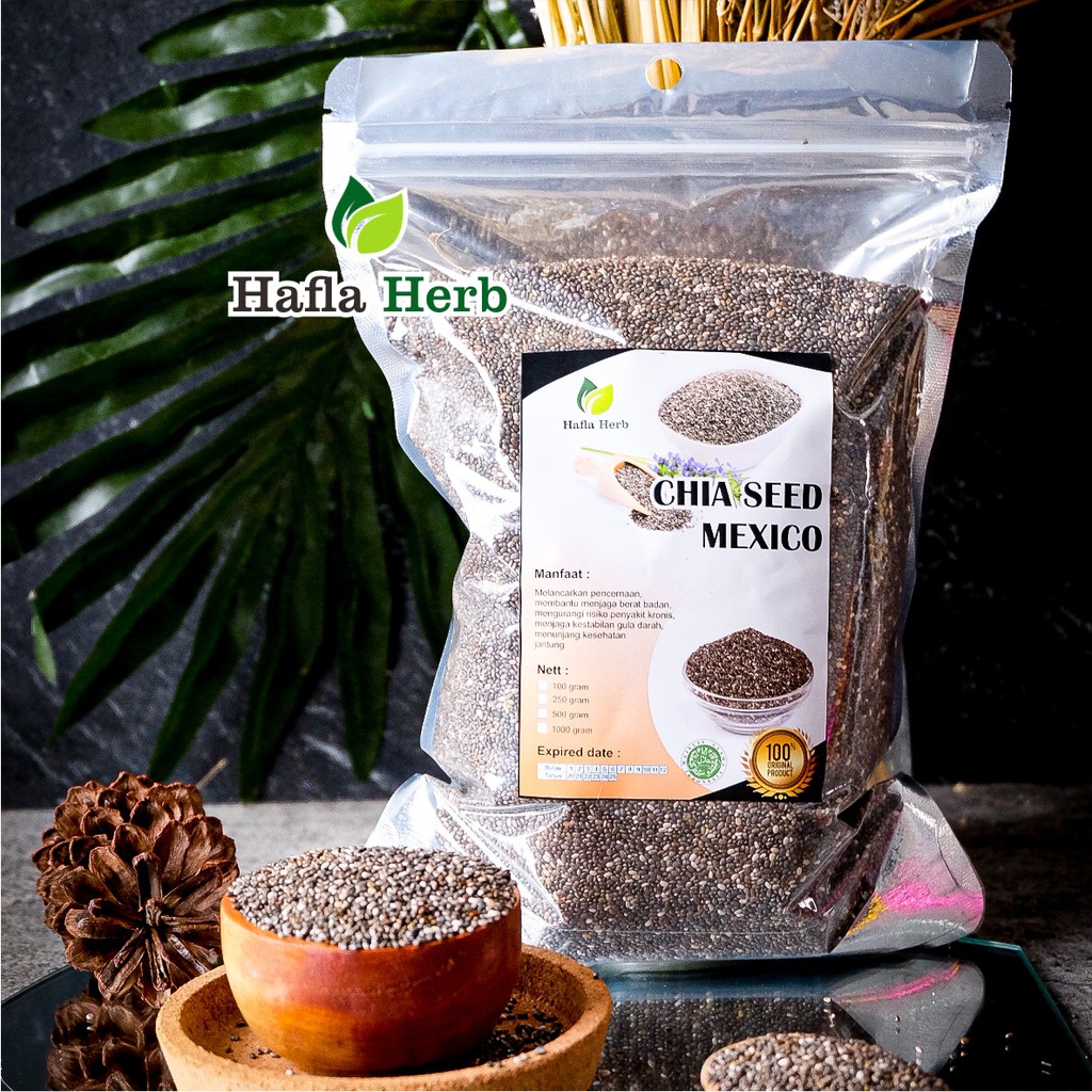 Jual Chia Seed Organic Mexico untuk Diet Freshly Black Cia Seed Organik ...