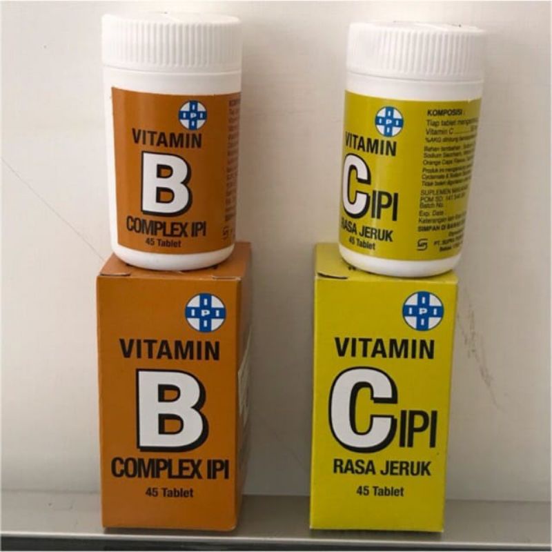 Jual Vitamin IPI Vit C / Vit B Complex 1 Botol isi 45 Tablet & 90 Tablet 50mg Vitamin C Daya ...