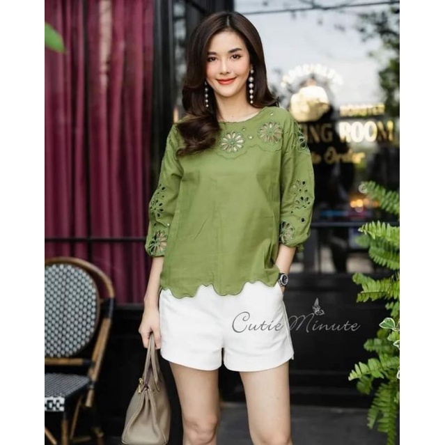 Jual Atasan Blouse Cutie Minute Ori Bangkok Blouse Kece Cantik