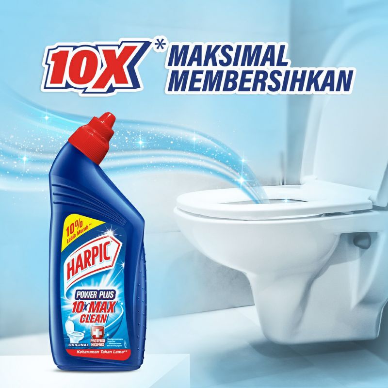 Jual Pembersih Toilet Harpic Power Plus Original 200 ml/ Pembersih Wc Ampuh/Pembersih Kamar ...