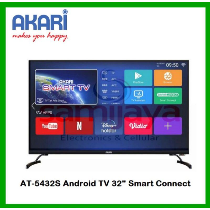 Jual LED TV AKARI 32" 32 inch smart android TV AT-5432s GARANSI RESMI ...
