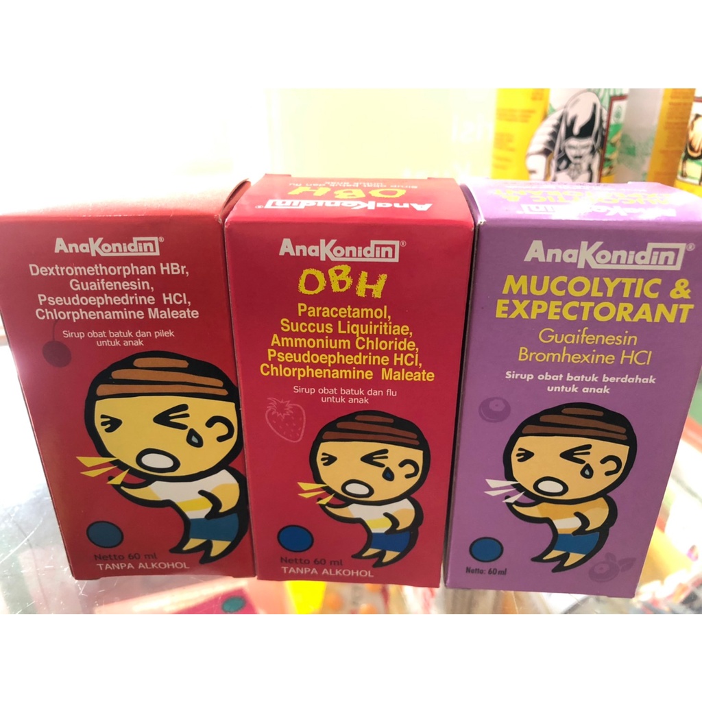 Jual Anakonidin OBH sirup 60 ml Obat Flu Demam Batuk Anak Obat Hidung ...
