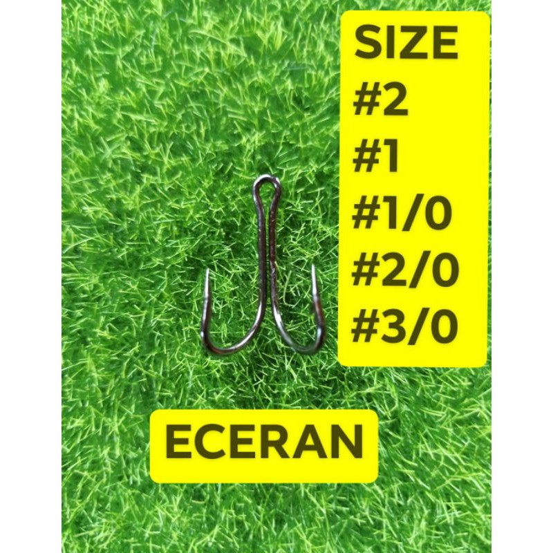 Jual 1PCS KAIL DOUBLE HOOK 8238 SIZE #2 #1 #1/0 #2/0 #3/0 | Shopee ...