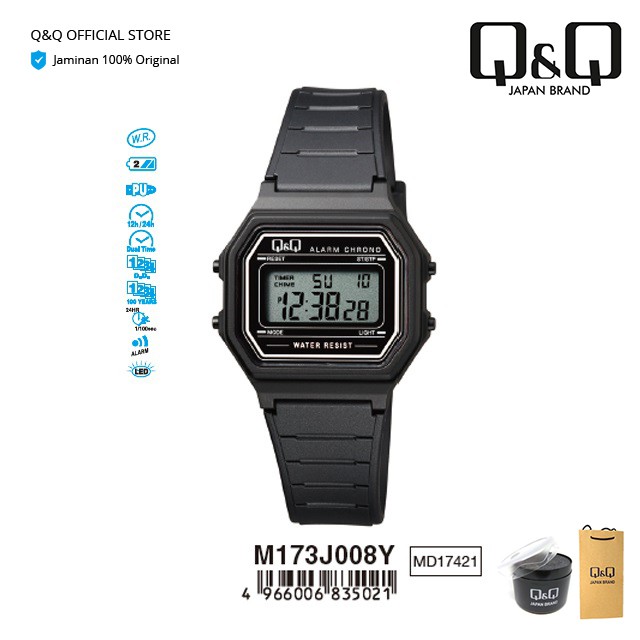 Jual Q&Q QnQ QQ Original Jam Tangan Wanita Digital Fashion Rubber Karet ...
