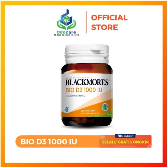 Jual Blackmores Bio D3 1000 Vitamin D3 1000IU - 30 Capsule | Shopee Indonesia