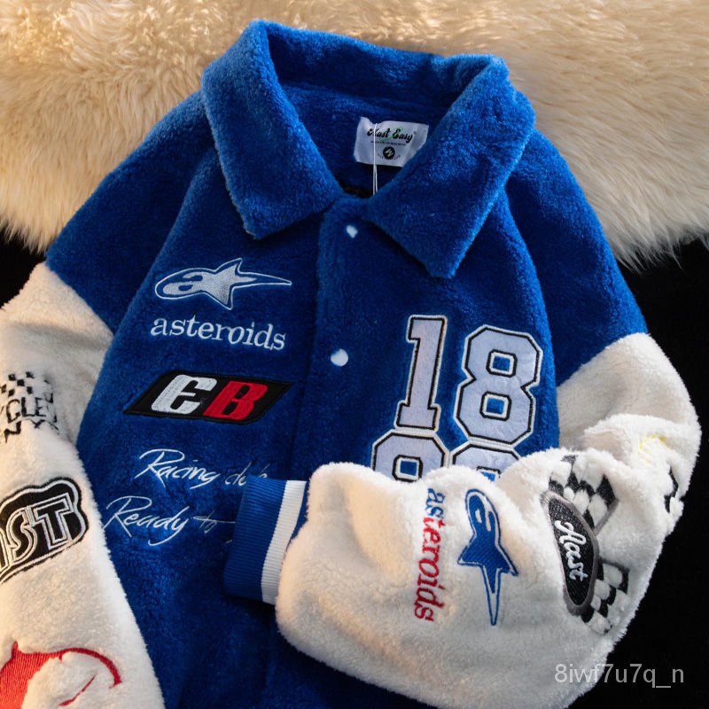 Jual Klein Biru Domba Beludru Jaket Pria dan Wanita Terlalu Besar Gaya ...