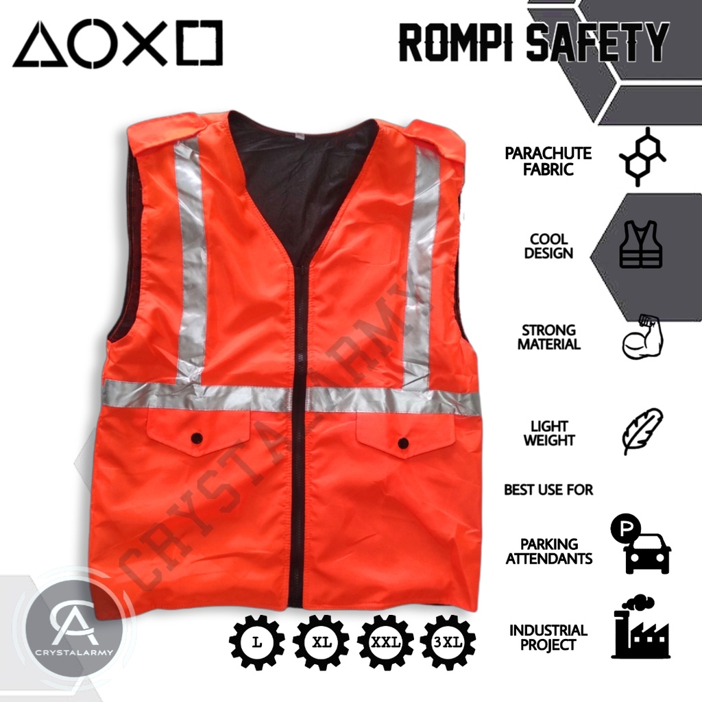 Jual rompi proyek / rompi parkir / rompi safety | Shopee Indonesia