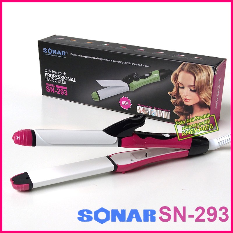 Jual SONAR SN 293 CATOKAN CURLY 2in1 ALAT CATOK RAMBUT 2 In 1 MINI LURUS | Shopee Indonesia