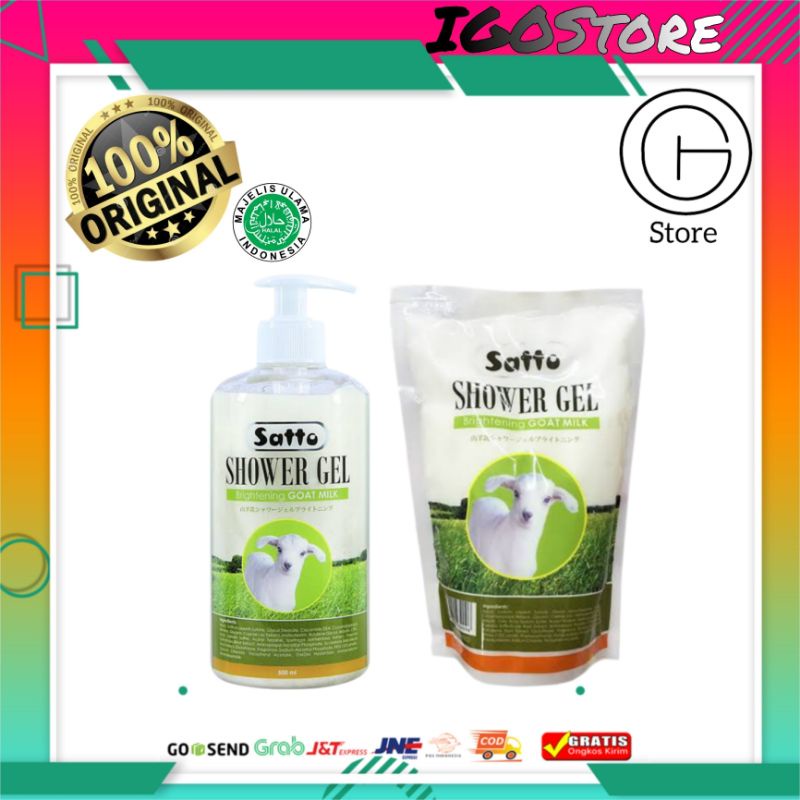 Jual Sato SHOWER GEL BRIGHTENING GOAT MILK 500ML | Shopee Indonesia