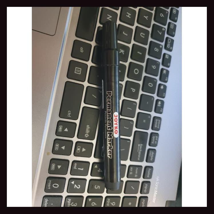 Jual SPIDOL PERMANEN HITAM JOYKO BONUS REFILL PERMANENT MARKER PM-34RF ...