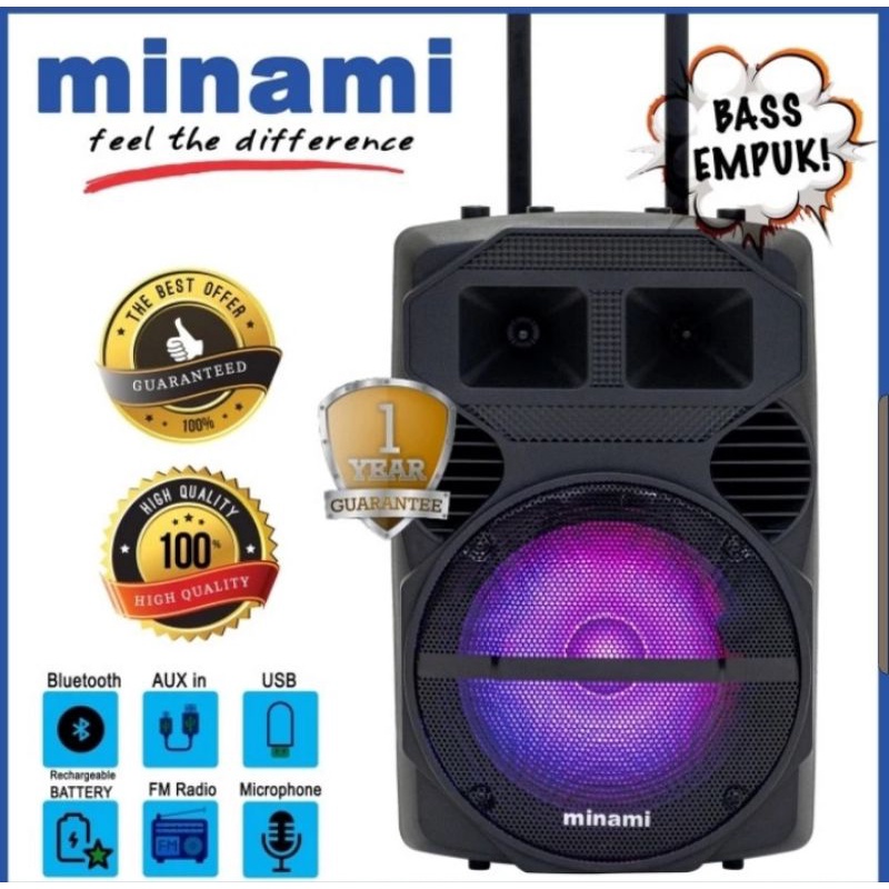 Jual SPEAKER MINAMI PARTYBOX 100 SPEAKER AKTIF PORTABLE MEETING 12 INCH ...