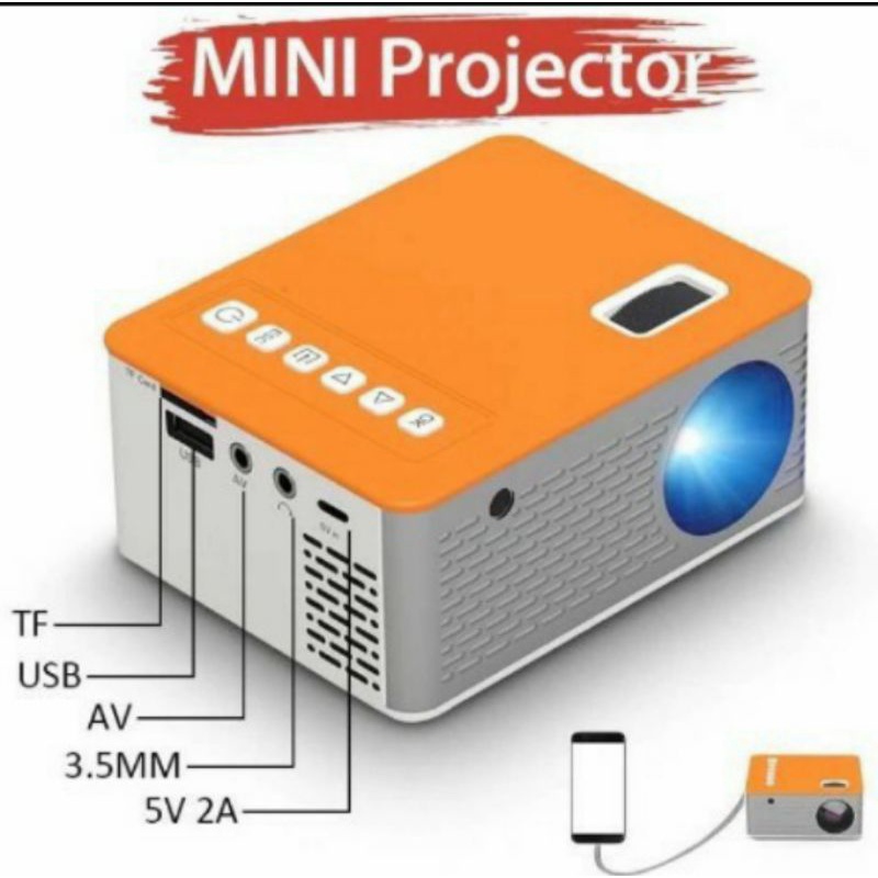 Jual UNIC Mini Proyektor LCD Portable Projector bisa I microSD AV&usb ...