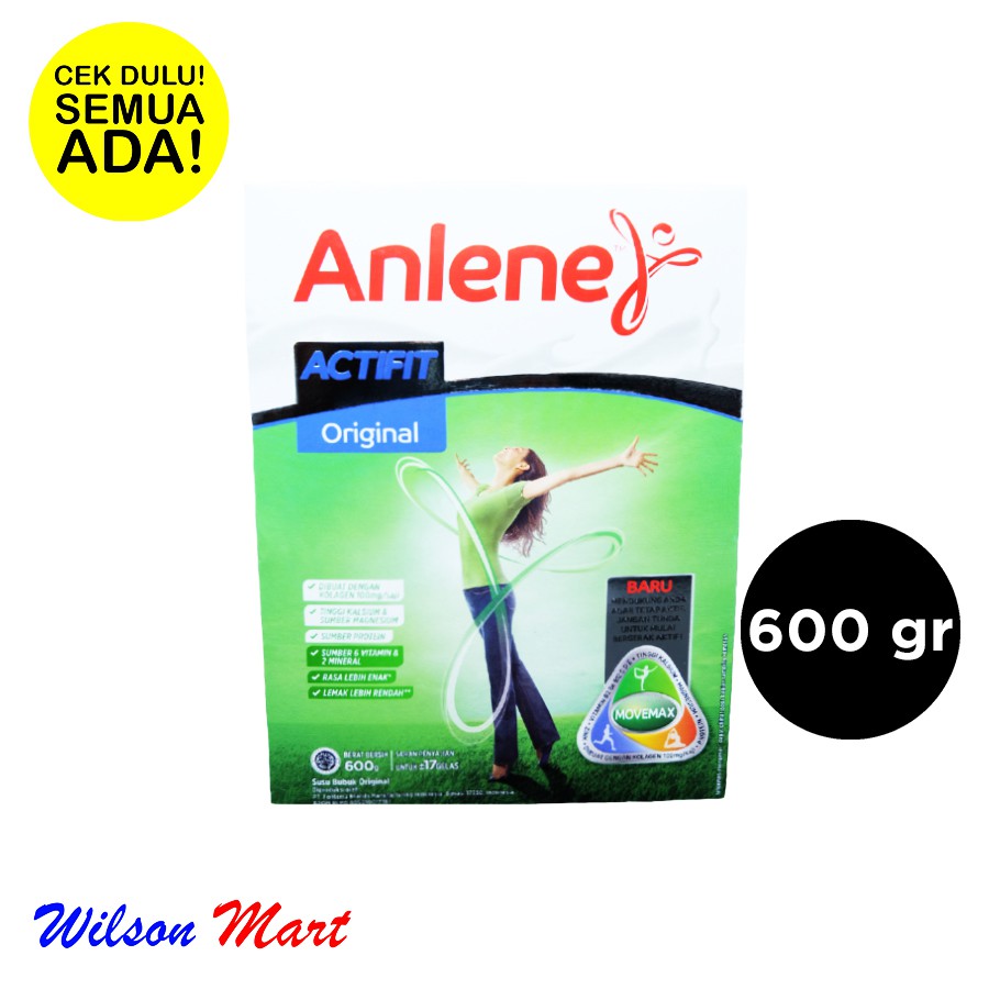Jual ANLENE ACTIFIT ORIGINAL 600 GRAM | Shopee Indonesia