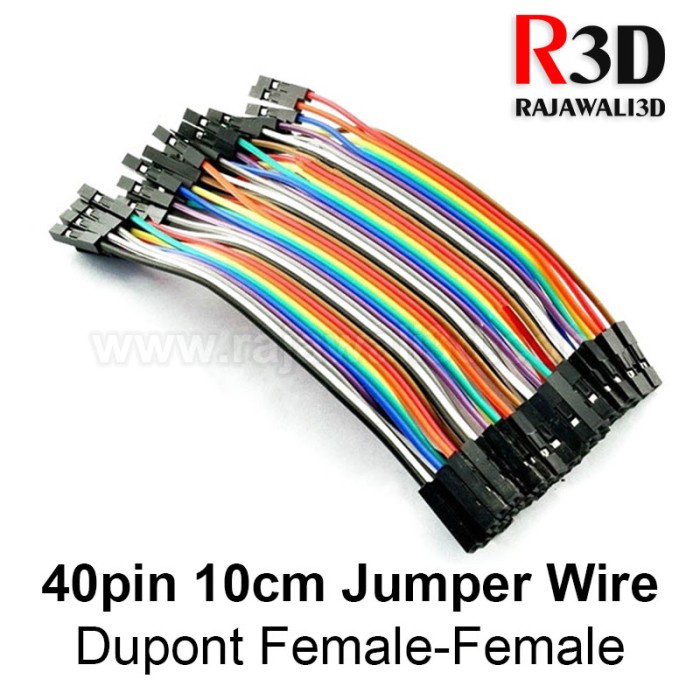Jual Kabel Jumper Wire Dupont Cable 40pin 10 cm Dual Head Female to ...