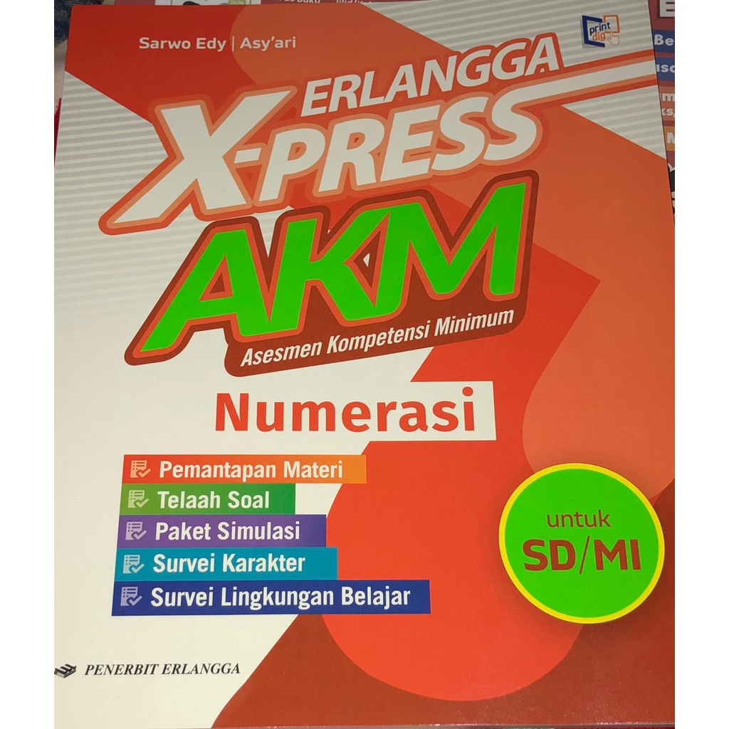 Jual Buku Erlangga XPRESS AKM NUMERASI SD/MI Penerbit Erlangga - Sarwo ...