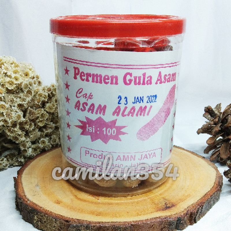 Jual Permen Gula Asam Isi 120pcs - 1 Toples / Permen Bulat Asem Jawa ...