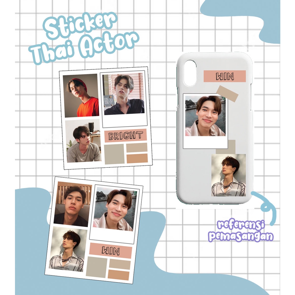 Jual (MINIMAL ORDER 2) Sticker aesthetic thai actor stiker tumblr ...