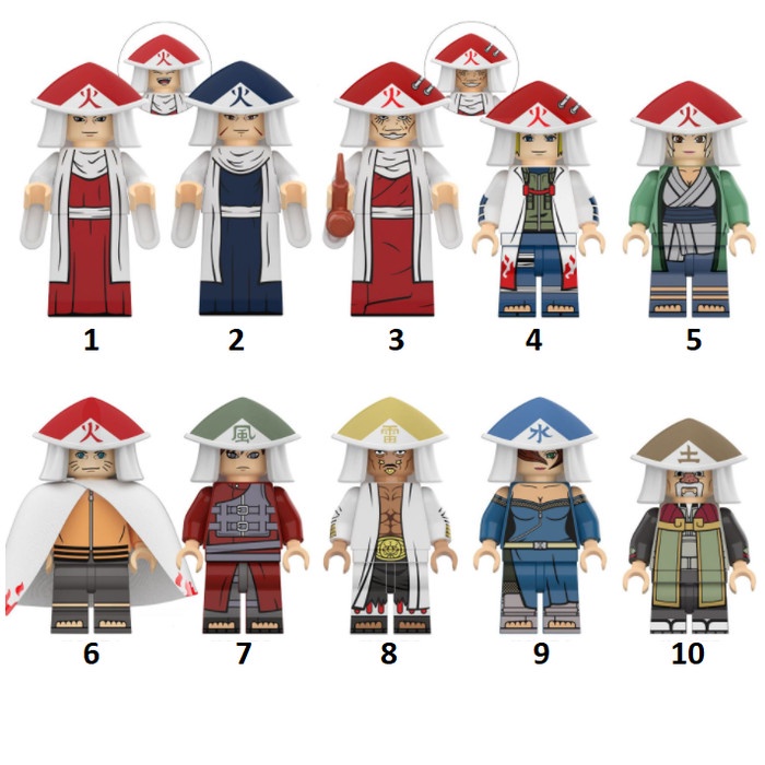 Jual Naruto Hokage Kazekage Mizukage Raikage Tsuchikage Minifigure Shopee Indonesia