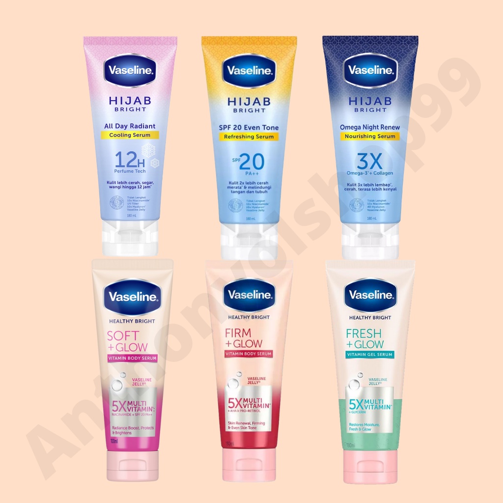 Jual vaseline healthy bright soft+glow/firm+glow/fresh+glow & Hijab ...