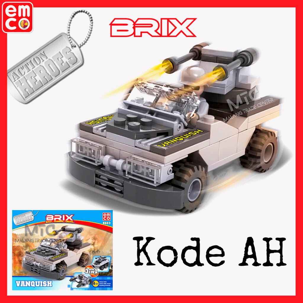 Jual Mainan Balok Lego Bricks Emco Brix Mobil Polisi Pesawat Kapal Laut ...