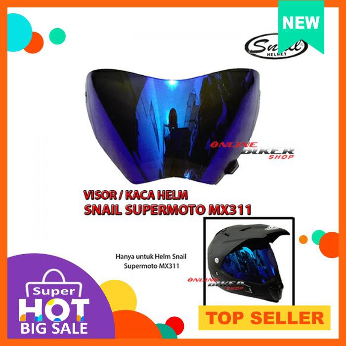 Jual Visor / Kaca Helm Snail Supermoto Mx311 | Shopee Indonesia