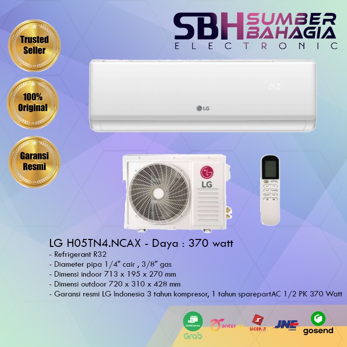 Jual LG HS-05TN4-NCAX / HS-05TN4-UCAX AC 1/2 PK HERCULES 370 WATT R-32 (NEW) (KHUSUS BANDUNG ...